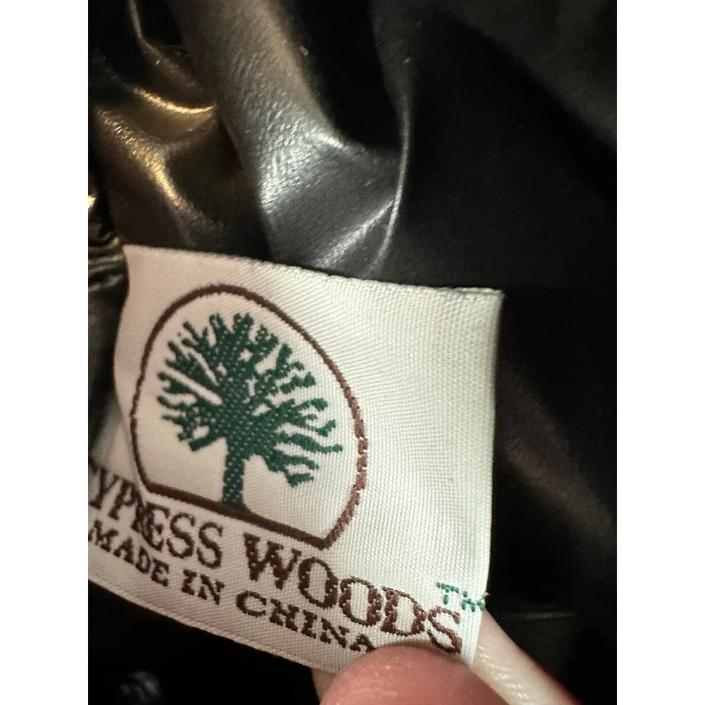 Cypress Woods | Bags | Cypress Woods Vintage 9s Black Faux Leather ...